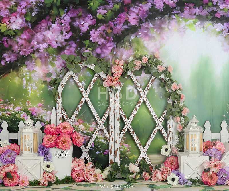 Spring Enchanted Garden Cake Smash Photo Backdrop for Girls – HSD ...