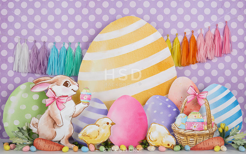 Easter Photo Backdrop | EGGstravaganza Spring backdrop for Photography