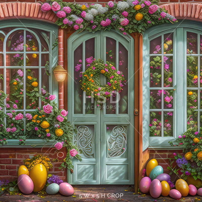 Easter Bunny Photo Backdrop | Enchanted Easter Market for Spring