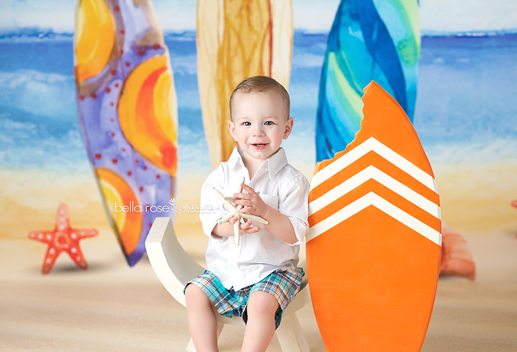 Beach Backdrop for Photography. Ocean Photo Backdrop for Summer.