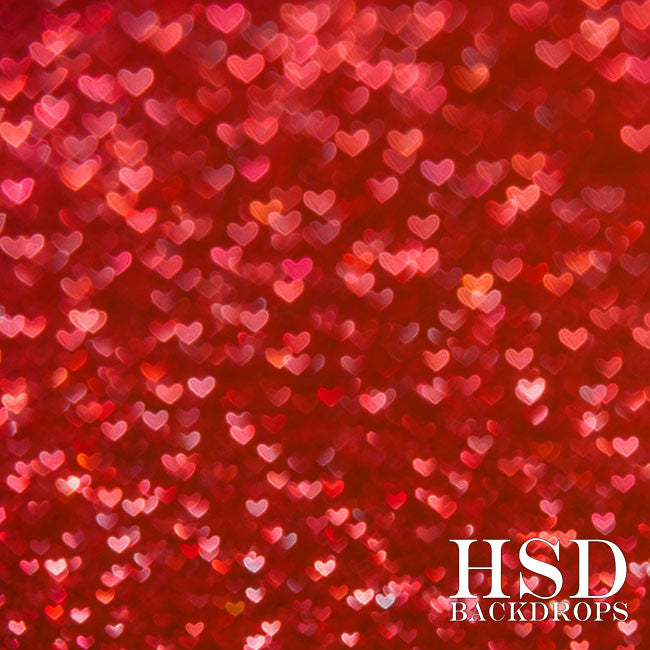 Valentines Photography Backdrop Red Bokeh Hearts Valentines Props – HSD ...