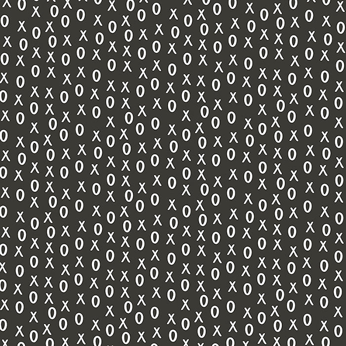 Black White Valentine's Day Photography Backdrop Background X's and O's