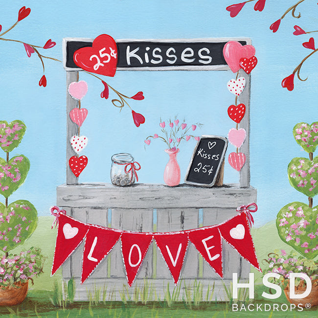 Kissing Booth Valentine Backdrops for Pictures Photo Booth Backdrop ...