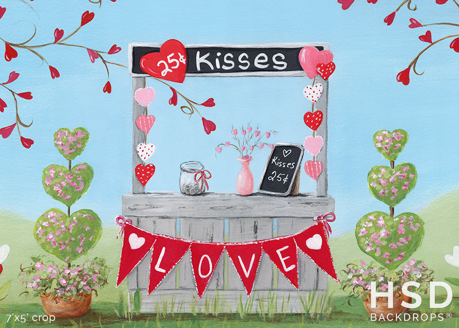 Kissing Booth Valentine Backdrops for Pictures Photo Booth Backdrop ...