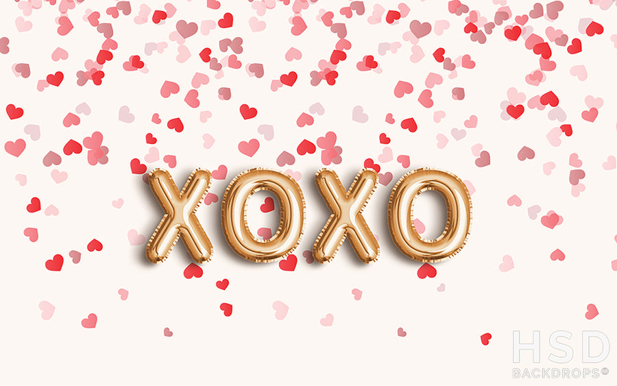 XOXO and Hearts Valentine's Day Photo Background for Pictures – HSD ...