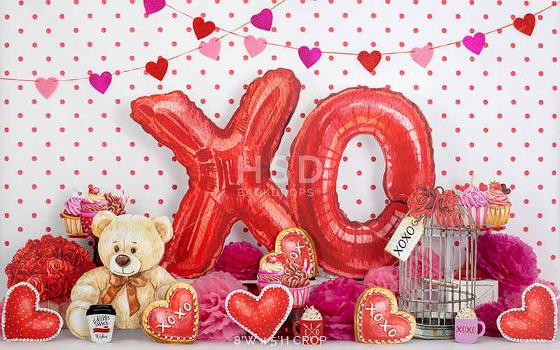 Cute Valentines backdrops for photography and parties