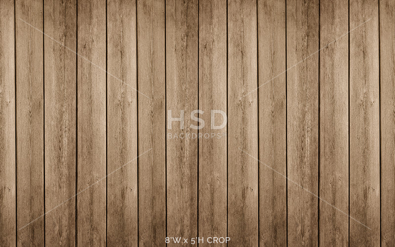 Rustic wood panel photo backdrop with 6"-7" planks