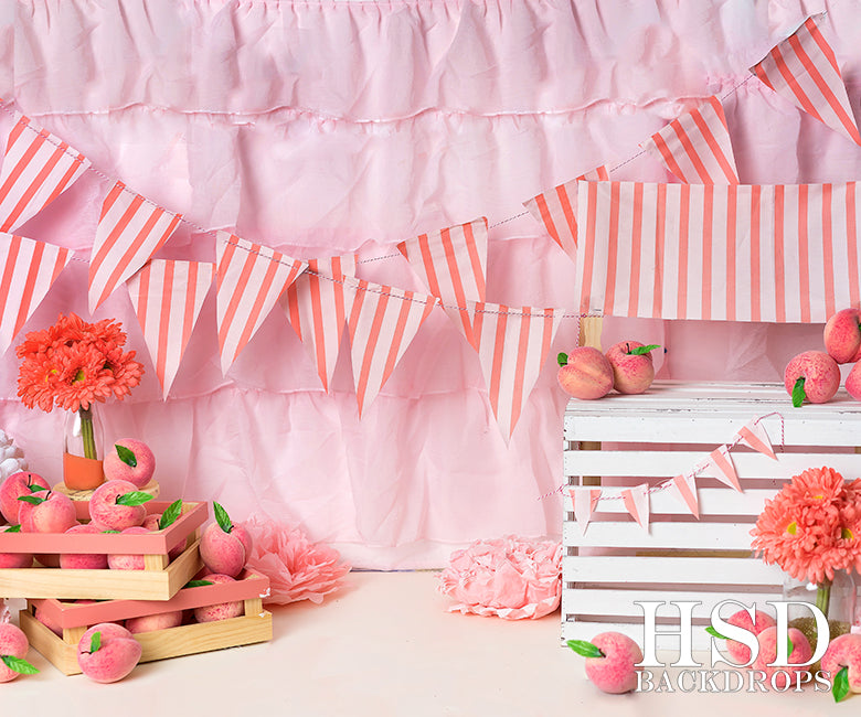Peach Stand Photography Backdrop Background Girls Photo Props WHM157