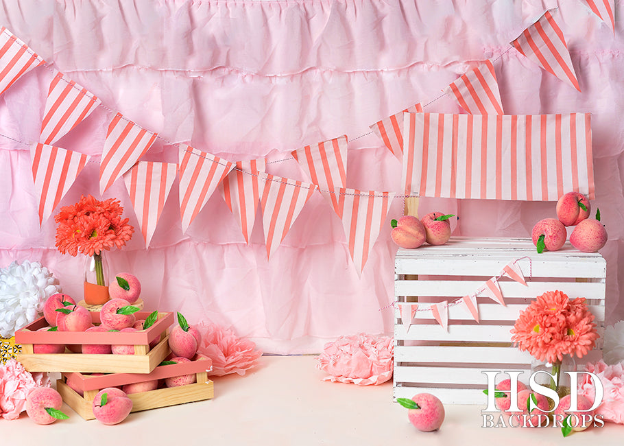 Peach Stand Photography Backdrop Background Girls Photo Props WHM157