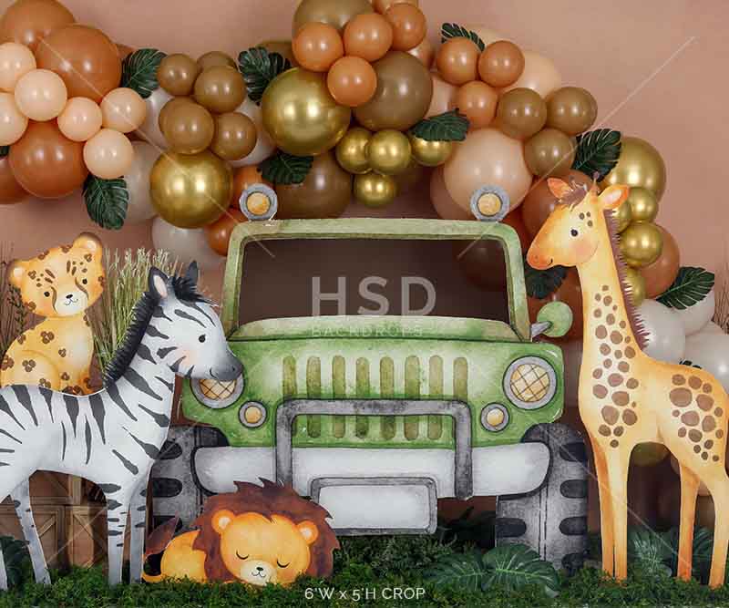 Wild One Safari Backdrop | Two Wild Jungle Theme Backdrop for Birthday