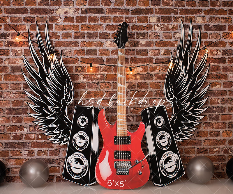 Rock N Roll Backdrop for Cake Smash and Birthday Photography