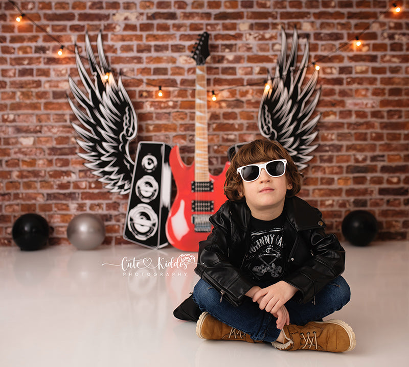 Rock N Roll Backdrop for Cake Smash and Birthday Photography
