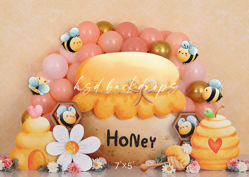 Honey Bee Themed Photo Backdrop for Cake Smash & Summer Mini Sessions
